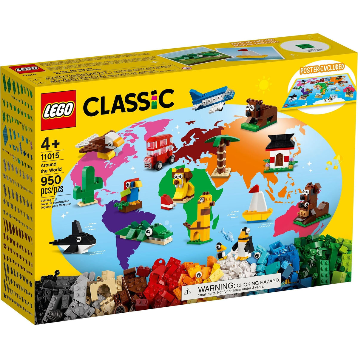 LEGO Classic Around the World 11015 Building Bricks Set | 950 Pieces ...