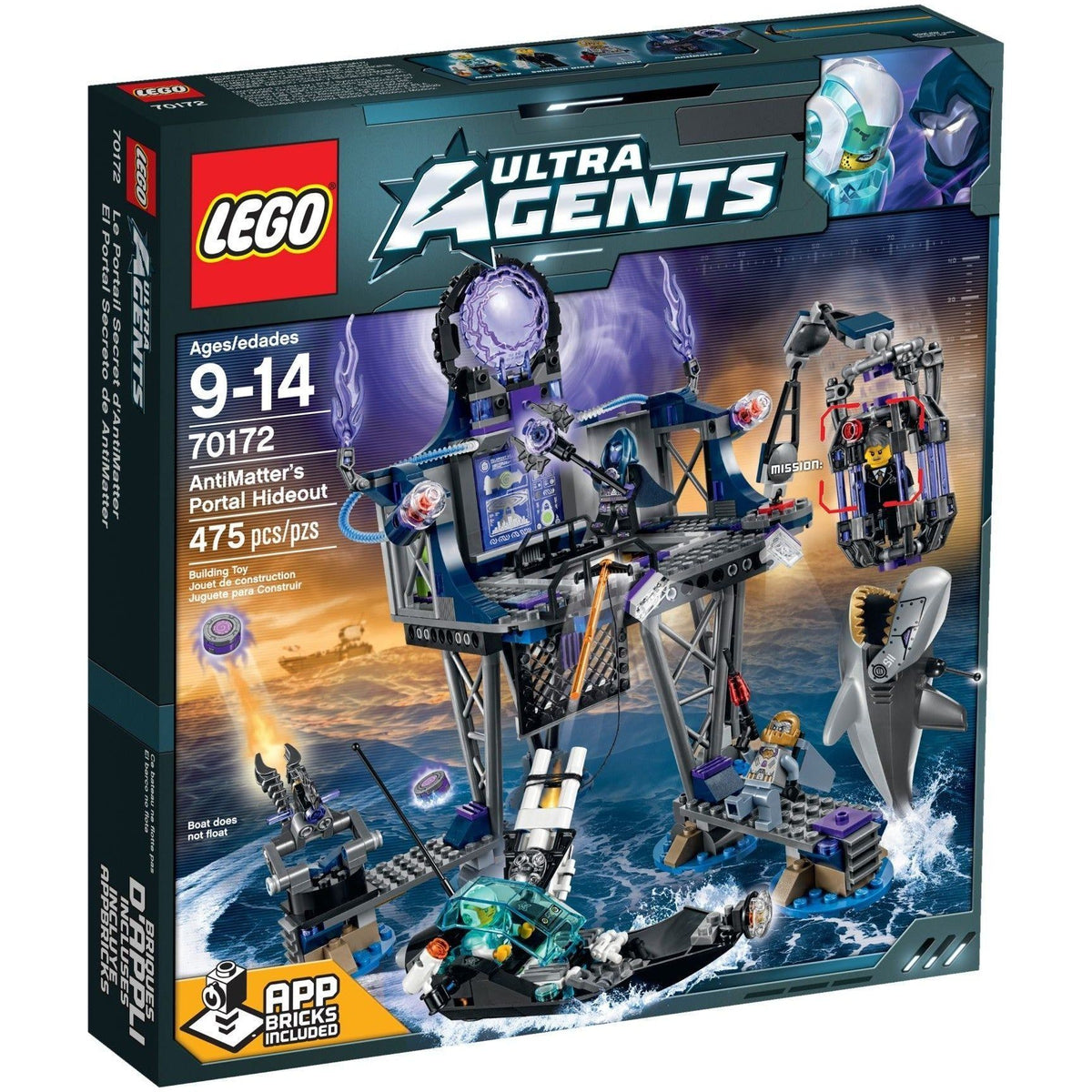 LEGO Ultra Agents 70172 AntiMatter's Portal Hideout — Brick-a-brac-uk