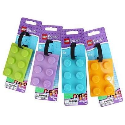 Lego Luggage Tag - Available in Blue, Yellow or Lilac — Brick-a-brac-uk